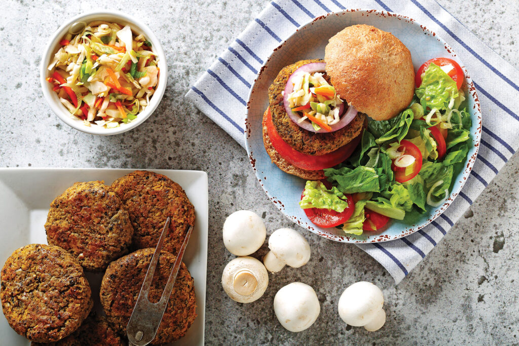 Mushroom Squash Burgers - Hello Canola
