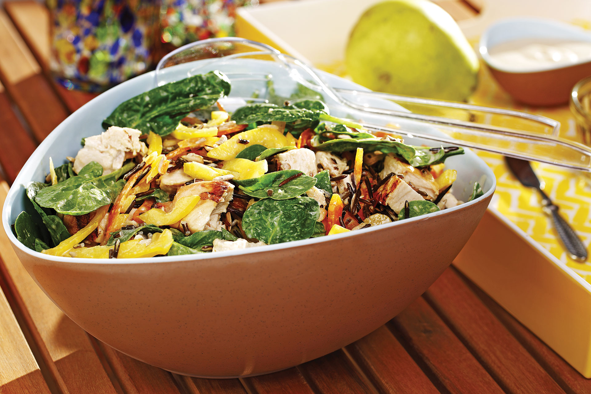 Roasted Garlic, Pear & Blue Cheese Dressing with Grilled Chicken, Baby ...